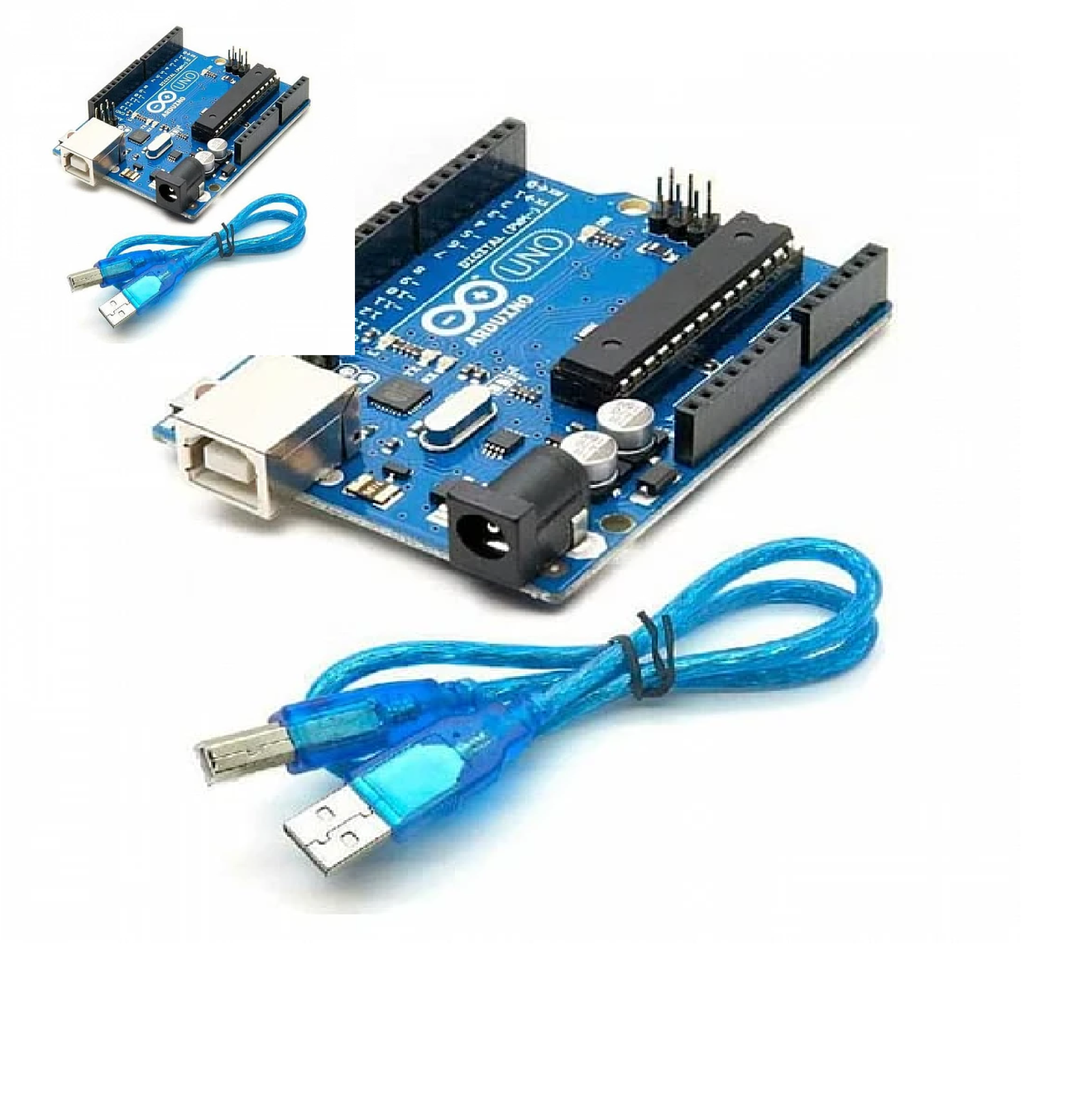 Arduino UNO R3 with connecting cable – ElectronikaHub